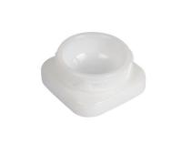 China 5mL Cube White Glass Concentrate Container Jar with Child Resistant Cap for sale