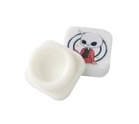 China 5mL Cube White Glass Concentrate Container Jar with Child Resistant Cap for sale