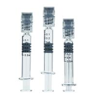China 0.5ml Luer Slip Luer Lock Borosilicate Glass Syringes for CBD Oil for sale
