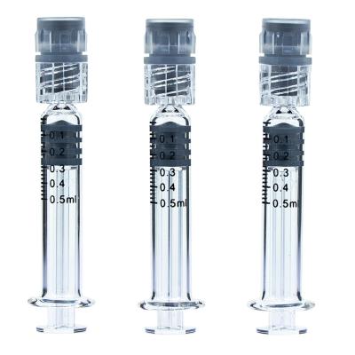 China 0.5ml Luer Slip Luer Lock Borosilicate Glass Syringes for CBD Oil for sale
