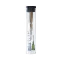 China 1mL Luer Lock Glass Syringe with Metal Golden Plunger for sale