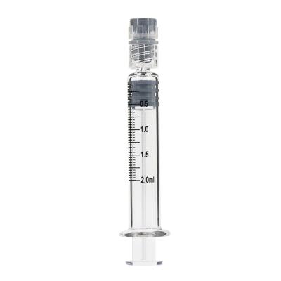 China 2ml Luer Lock Prefillable Borosilicate Glass Syringes for Essential Oil for sale