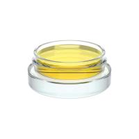 China 7ml Low Profile Thick Cosmetic Glass Jars with Black Lids for Concentrate Oil Lip Balm Cream for sale