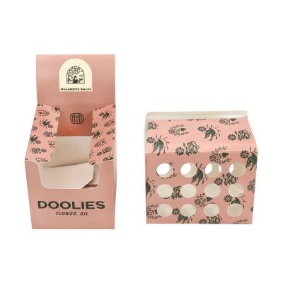 China Custom Store Retail Countertop Tabletop Cardboard Display Box Stand Tray for Tubes for sale