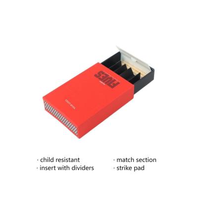 China Custom Child Safe Slide Drawer Cigatette Paper Box Packaging for Pre-Rolled Cones for sale