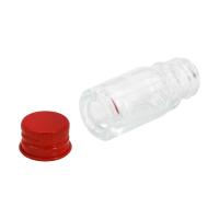 China Custom Logo Medicine Concentrate Oil 5mL Glass Bottle Jar with Red Metal Lid for sale