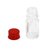 China Leakfree Mini Clear Glass Bottle with Metal Lid for Liquid Oil Cosmetics for sale