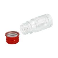 China Leakfree Mini Clear Glass Bottle with Metal Lid for Liquid Oil Cosmetics for sale