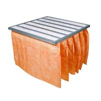 China Aluminum Or Galvanized Frame F5 Bag Air Filters  Medium Efficiency for sale