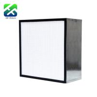 China Glassfiber HEPA & ULPA Filters Deep Pleated HEPA Filter  Aluminum Or Galvanized Frame for sale