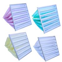 China Flame Retardant Pocket Bag Air Filters HVAC F7 Synthetic Fiber Filter for sale