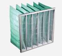 China Aluminum Frame HVAC F6 Synthetic Fiber Pocket Bag Air Filters With  6 Pockets for sale