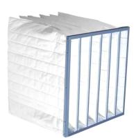 China 6 Pockets Synthetic Fiber F5 Pocket Bag Air Filters Medium Efficiency Air Filter for sale