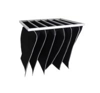 China Organic Pollutant Elimination Activated Carbon Bag Filters Air Conditioner Carbon Filter for sale