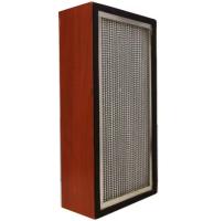 China High Efficiency H13 H14 Air Conditioning Hepa Filter Wood Frame Deep Pleat for sale