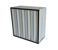 China H12/H13 V Bank Air Filter Galvanized Frame Mini Pleated Hepa Filter for sale