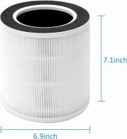 China 3 Stage H13 True HEPA Replacement Filter Compatible With HOKEKI VK-6067B for sale