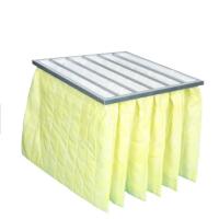 China Large Dust Holding Capacity Aluminum Frame HVAC F8 Synthetic Fiber Pocket Filter for sale