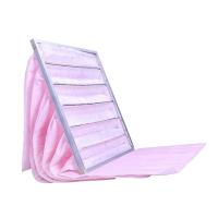 China Long Life Bag Air Filters For Hvac System F7 Filter Class 495x595x600mm 6 Pockets for sale