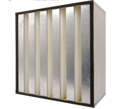 China V-Bank HEPA Air Filter With Box Type Structure And Initial Resistance Of 90 Pa for sale