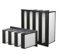 China HVAC System Compact V-Bank Type HEPA Filter With Plastic Frame V Cell Compact Filter for sale