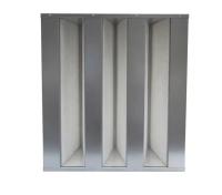 China Galvanized Frame V-Shaped Large Air Volume Filter V Bank Industrial Box Filters for sale