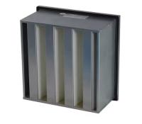 China V Bank Galvanized Mini Pleat Reusable Air Filter Frame Flanged Type Hepa Medical for sale