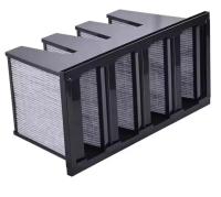 China Hvac System Compact V-Bank Type Hepa Filter With Activated Carbon Compact Filter for sale