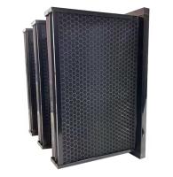 China Carbon Fiber Chemical Filter Compact V Bank Hepa Air Filter For HVAC for sale