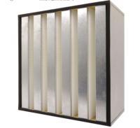 China V Bank Box Type Air Filter Big Airflow Galvanized H13 H14 U15 U16 HEPA Filter for sale