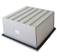 China H13 H14 Mini Pleat Reusable Air Filter Flanged Type Compact V-Bank Galvanized for sale