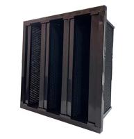 China Compact V-Bank Air Filter With Activated Carbon For Industrial Gas And Odor Removal for sale