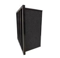 China Compact V-Bank Air Filter With Activated Carbon For Industrial Gas And Odor Removal for sale
