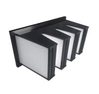 China Fiberglass Cotton Synthetic Fiber V Bank Compact Cell Filter H14 Efficiency OEM/ODM for sale