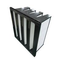 China Fiberglass Cotton Synthetic Fiber V Bank Compact Cell Filter H14 Efficiency OEM/ODM for sale