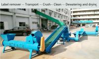 China 100kg/H PET Bottle Delabelling Crushing Washing Recycling Line for Plastic Flakes for sale