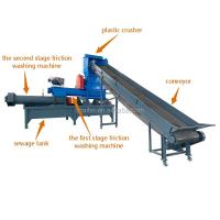 China PE Film PP Woven Bag Crusher Plastic Crushing Washing Machine 1000kg/h 30kw for sale