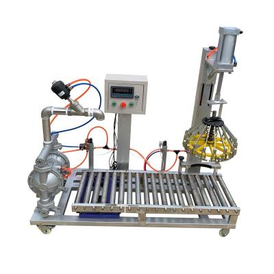 China Liquid Weighing Paint Packing Filling Machine 1-50kg with Diaphragm Pump SS304 for sale