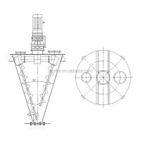 China Stainless Steel Conical Screw Mixer 500L 3kw Twin Screw Laboratory Mixer for sale