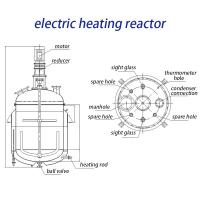 China 500L 1000L Stainless Steel Chemical Reactor Tank with Electric Heating and Anchor Agitator for sale