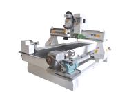 China 4 Axis CNC Wood Router 1300x2500mm Cabinet Door Carving Machine with Rotary Turning for sale