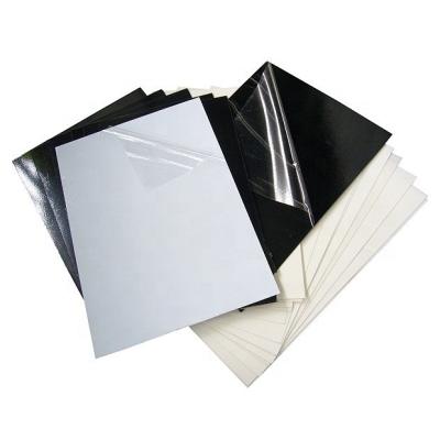 China Double Sides Adhesive PVC Sheet 0.5mm Thickness White Black for Photo Album Making for sale