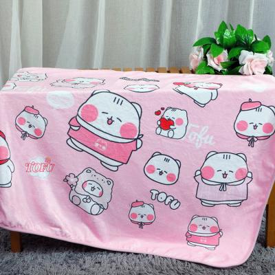 China Kids 100% Polyester Personalized Print Soft Cartoon Fleece Blanket for sale