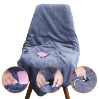 China Portable 100 Percent Polyester Blanket Warm Fleece Grey Flannel Blanket for sale