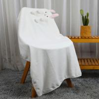 China White Micro Fleece Blanket 75X100cm Baby Soft Flannel Throw Blanket for sale