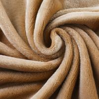 China Beige Custom Flannel Blankets Embroidering 30X40 Soft Microfiber Blanket for sale