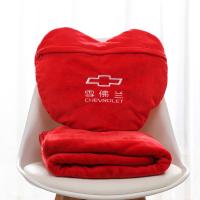 China Heart Shape Personalized Flannel Blanket Embroidering 100X160cm 2 In 1 Pillow Blanket for sale