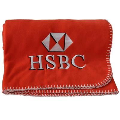 China Personalized Solid Polar Fleece Throw Blanket Embroidery 50X60 Inch for sale