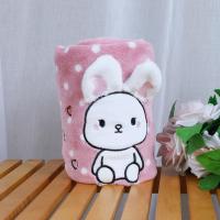 China Small Fleece Microfiber Blanket Animal Design 30x40 Embroidered Throw Blanket for sale