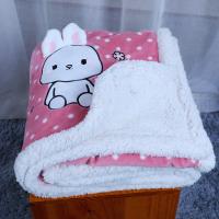 China Warm Embroidered Personalized Flannel Blanket 30X40in Polyester Flannel Blanket for sale